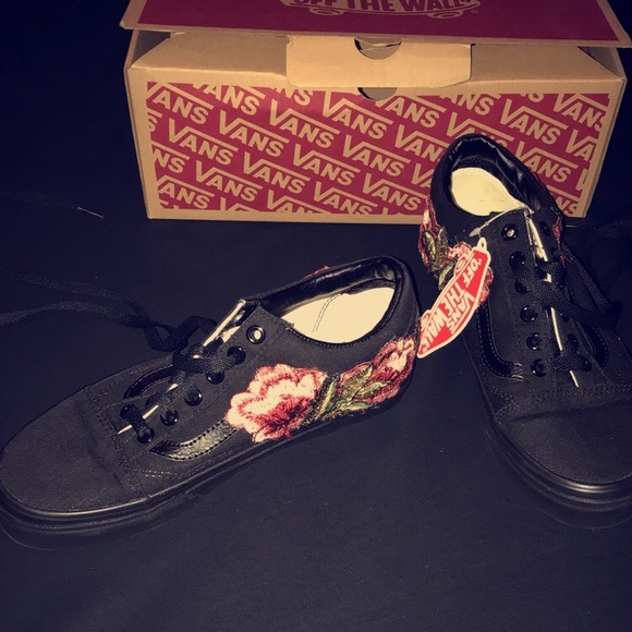 Vans | Shoes | Custom Rose Vans | Poshmark